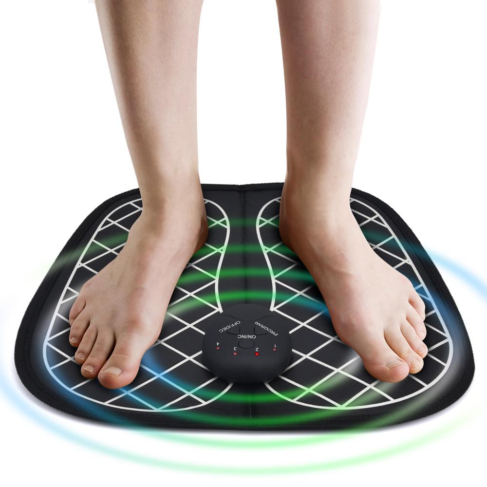 Electric EMS Foot Massager Feet Mat Electronic Pulse Wave Pad Machine ...