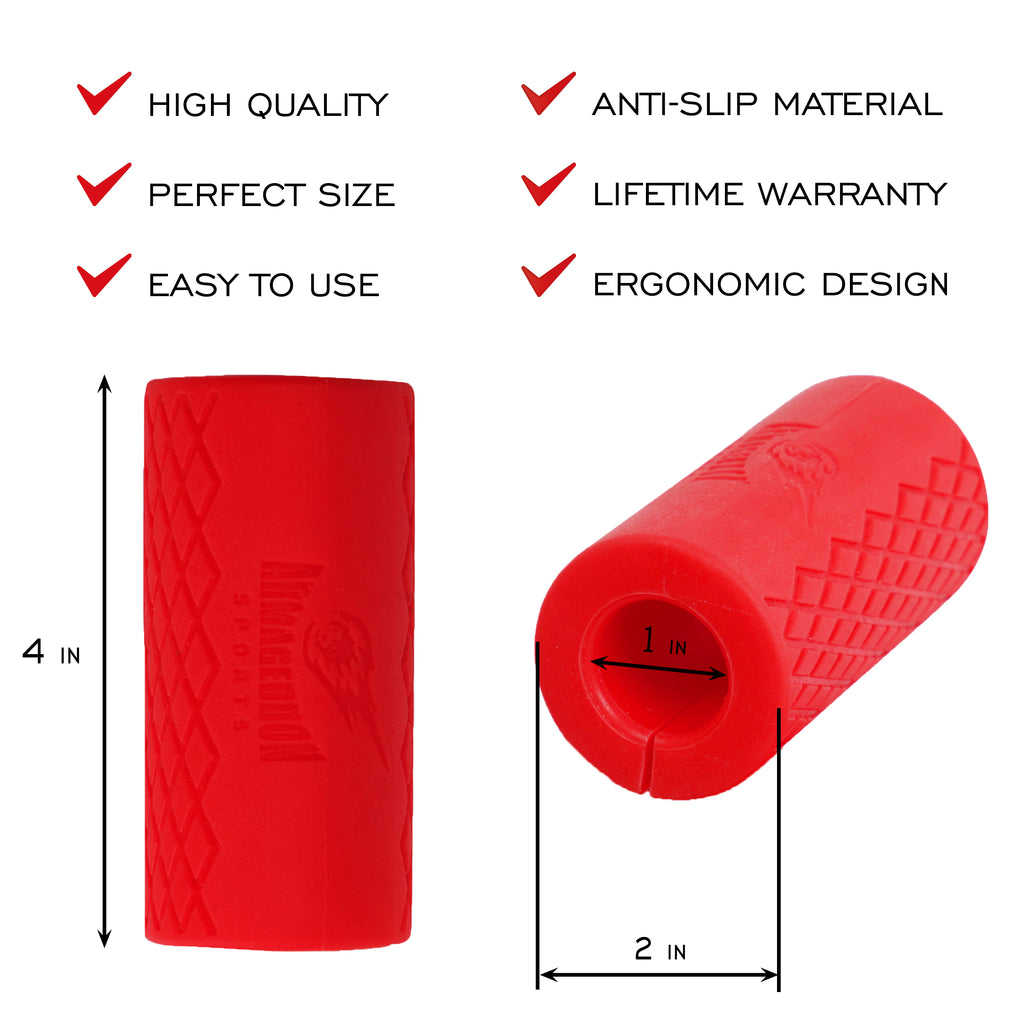 Thick & Fat Grips Bar Training Adapters Alternative Workout Forearms ...